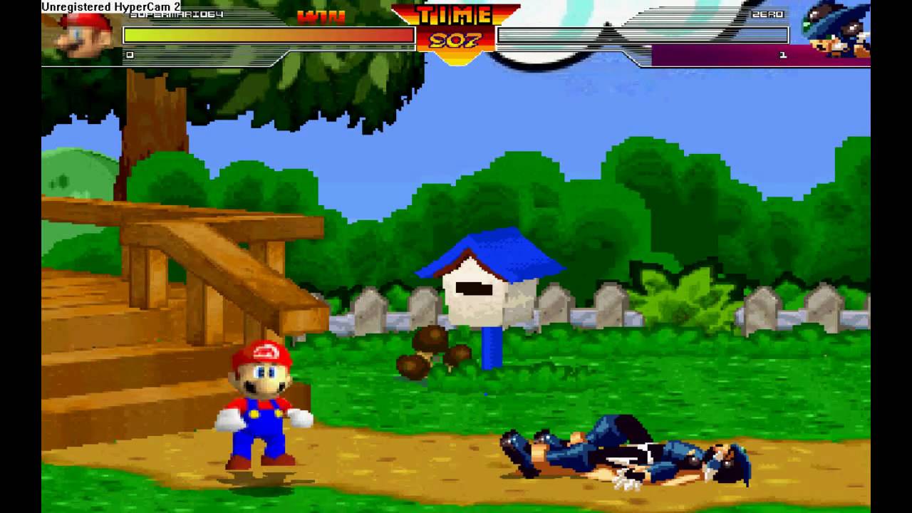 Mugen: Mario 64 Vs Zero and MegaMan - YouTube