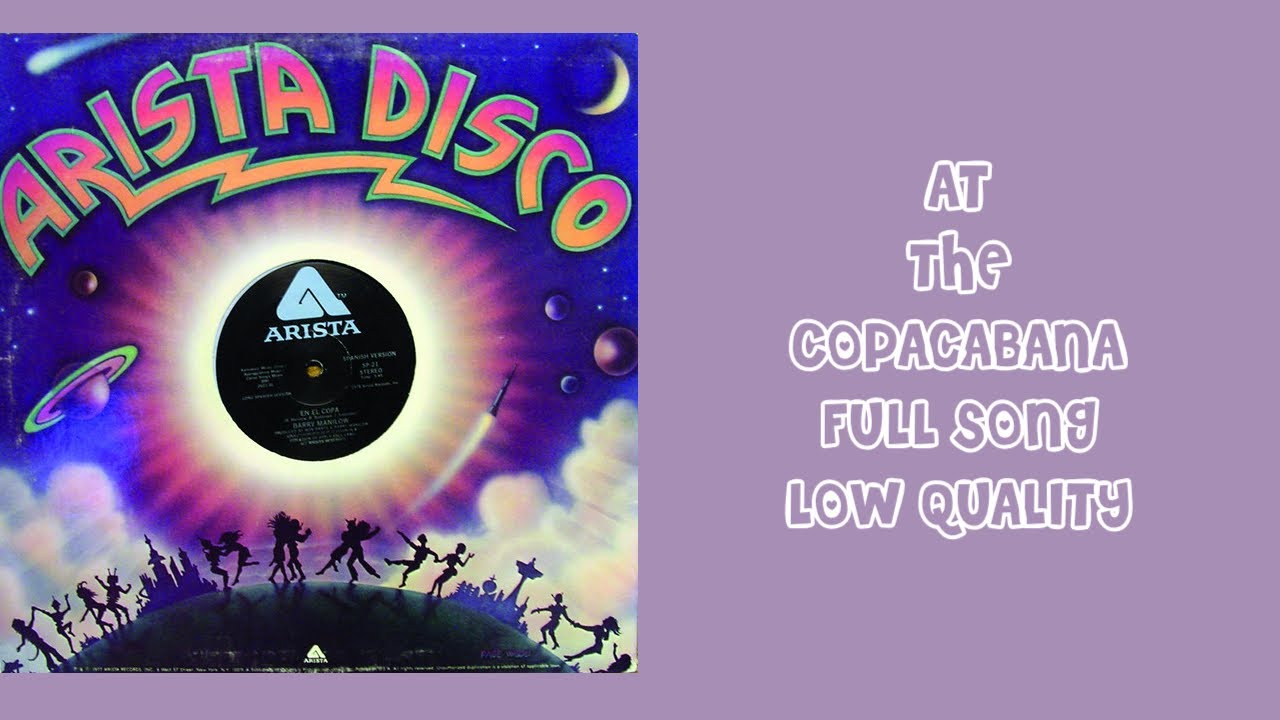 COPACABANA - BARRY MANILOW - LOW QUALITY AUDIO - YouTube Music