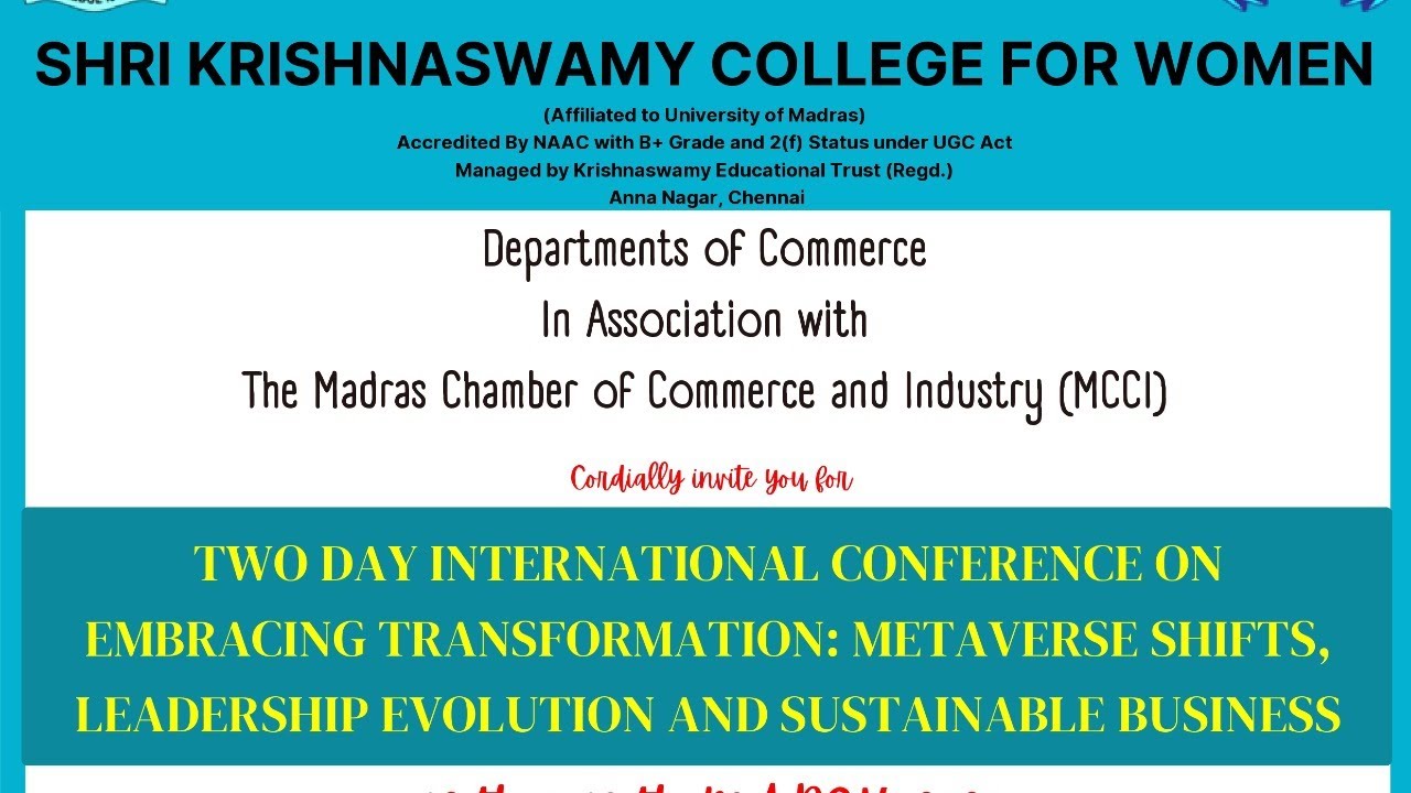 TWO DAYS INTERNATIONAL CONFERENCE ON EMBRACING TRANSFORMATION - YouTube