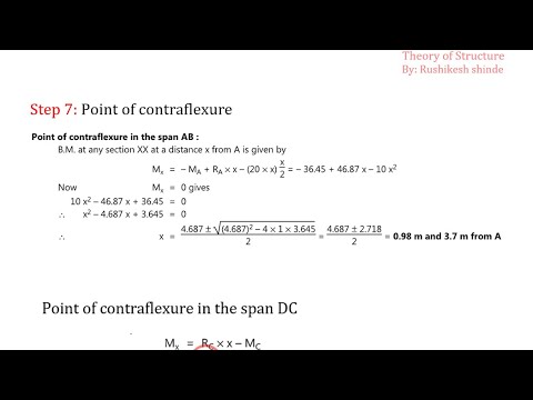 116.3/ Step 7: Point of contraflexure - YouTube