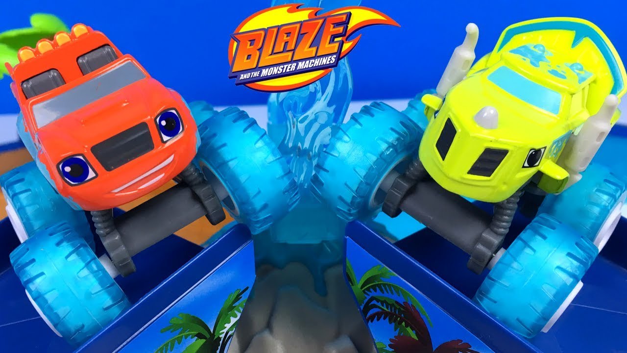 UNBOXING BLAZE AND THE MONSTER MACHINES GEYSER BLAST PLAYSET WITH ...