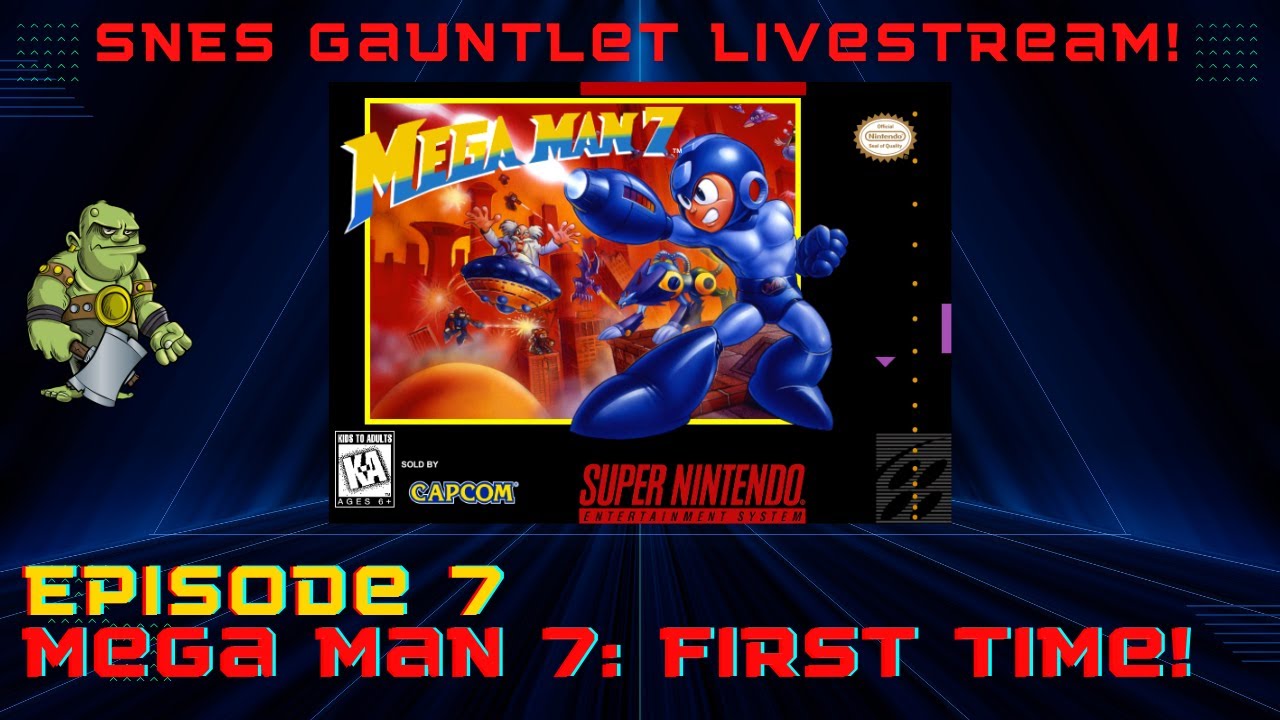 SNES Gauntlet #7: Mega Man 7! First Time Blind Run! Part 1/4 Live ...