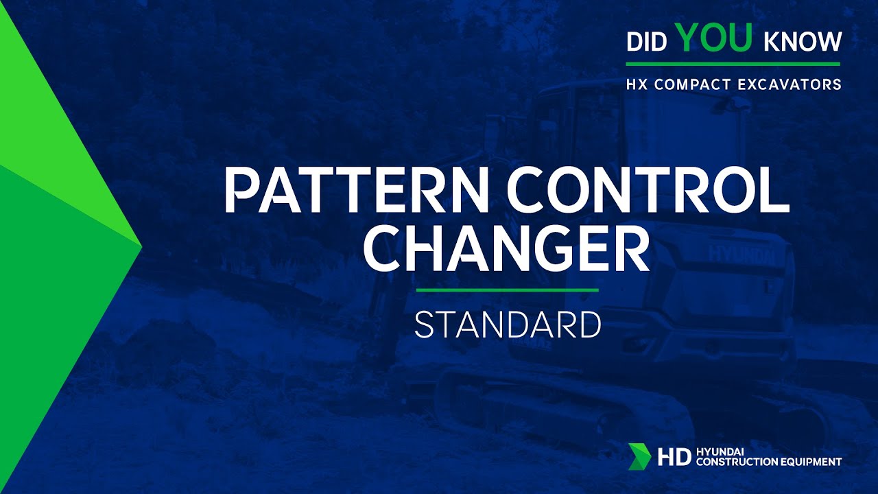 Pattern Changer -Hyundai Compact Excavator New Standard - YouTube