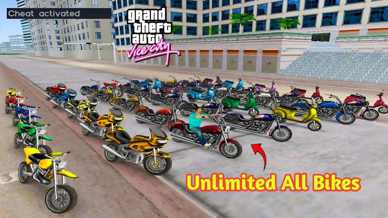 GTA Vice City All Bikes Cheat Codes | Unlimited Bikes Spawner Mod ...