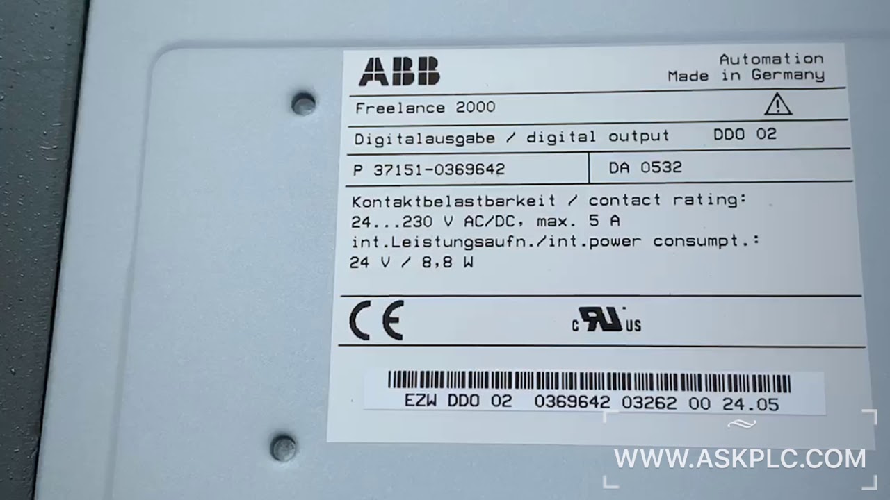 ABB PP846A 3BSE042238R2 ABB H&B Freelance 2000 Digital Ouput Module ...