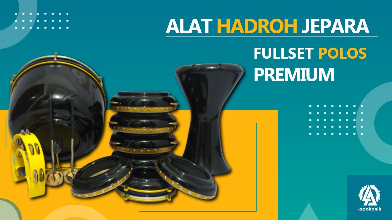 ALAT HADROH JEPARA MURAH SET HABSYI POLOS HITAM MENGKILAP - YouTube