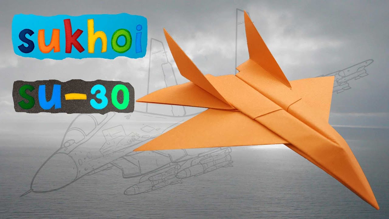 How To Make a Paper Airplane - Best Paper Plane Origami Jet Fighter Is ...