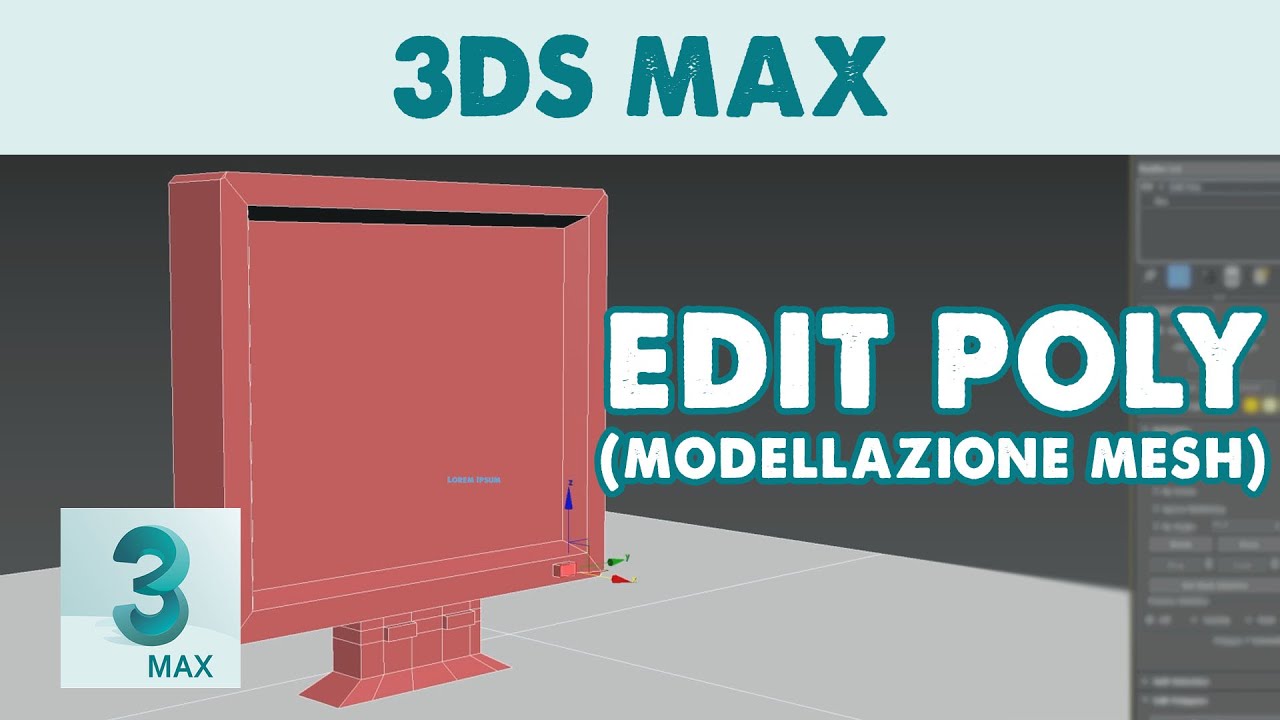 3DS Max - Modellazione Mesh (estrusione, inset, bevel, swift loop) con ...