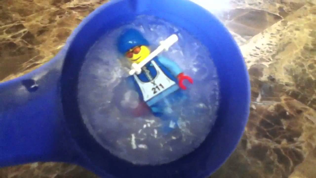 Lego Man stuck in ice - YouTube