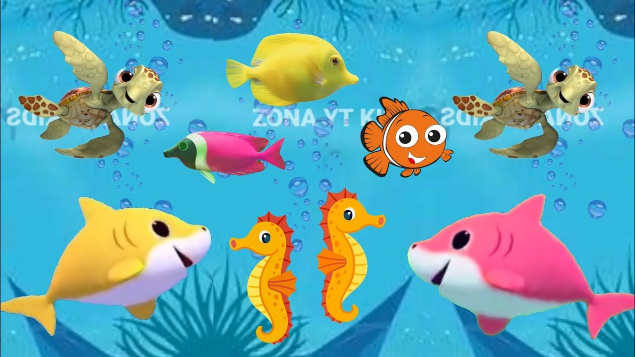 Baby Shark Baby Shark Dance under Seaworld, Dolphin octopus ocean ...