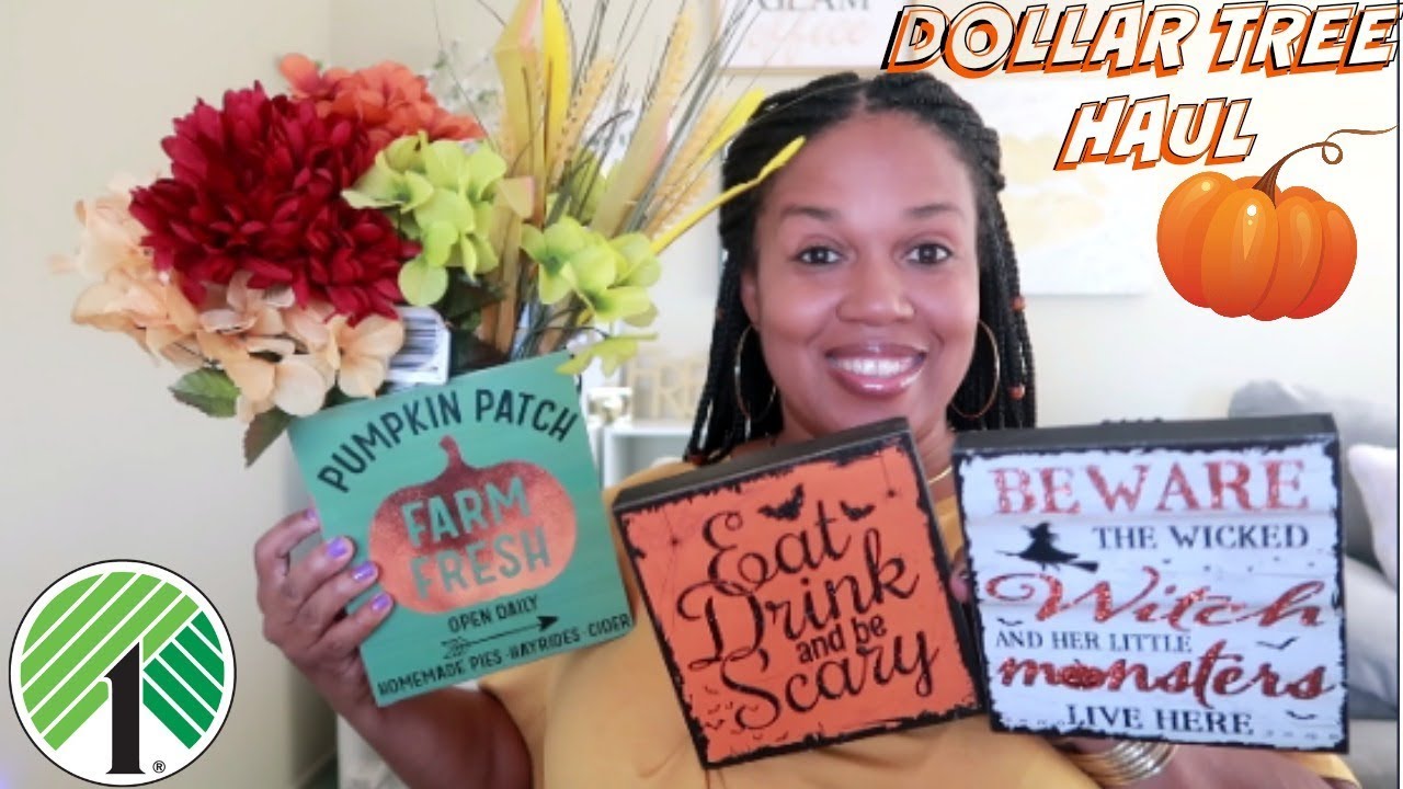 DOLLAR TREE HAUL * FALL DECOR 8- 23-19 - YouTube