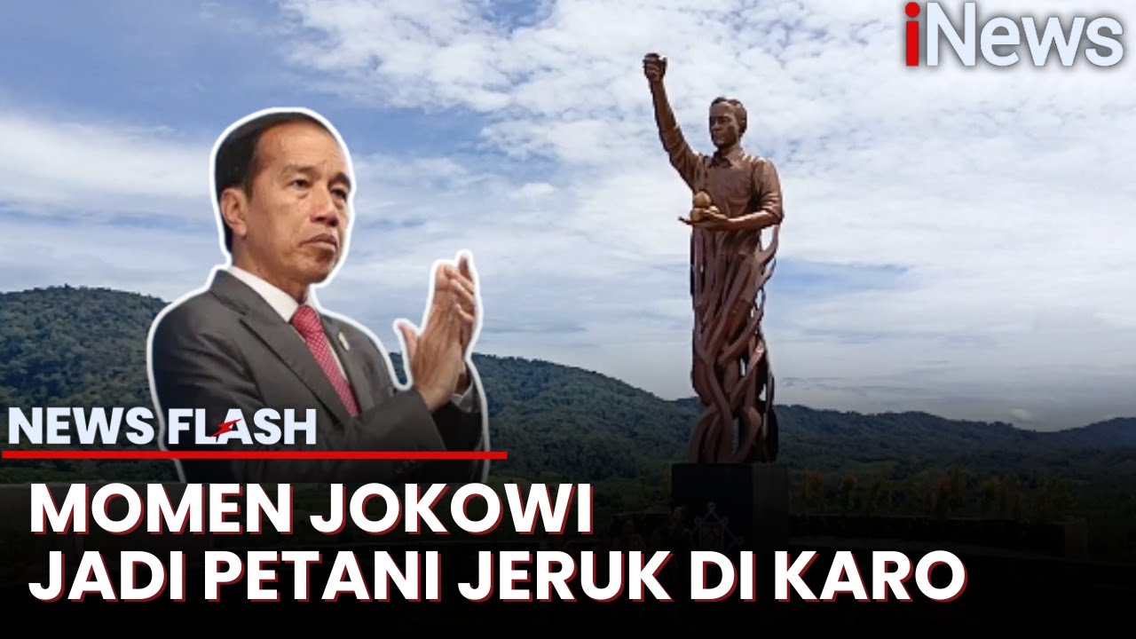 Patung Juma Jokowi Membawa Jeruk Berdiri Tegak di Karo, Jadi Magnet ...
