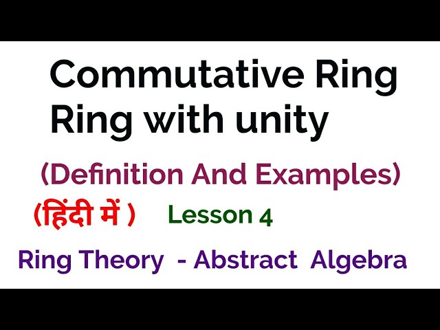 Betrunken Werden Ausfahrt Empfangsmaschine Commutative Ring Theory Verdunstung Atticus Sex