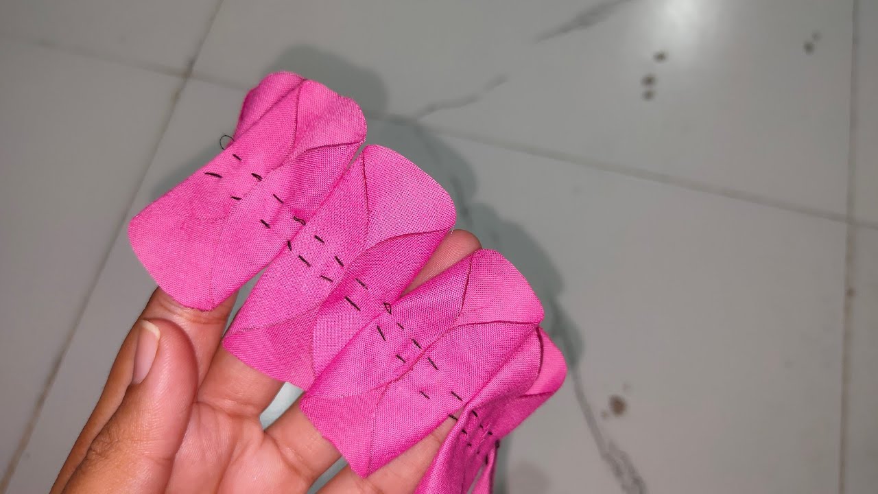 Fabric flower making 🌺 || How to make easy fabric flower || Fabric ...
