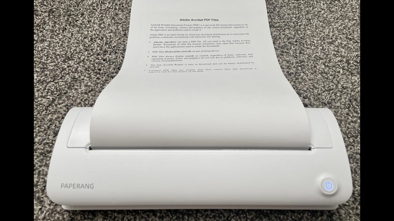 Paperang F1S Wireless Bluetooth Portable Thermal Printer, 300dpi, A4 ...