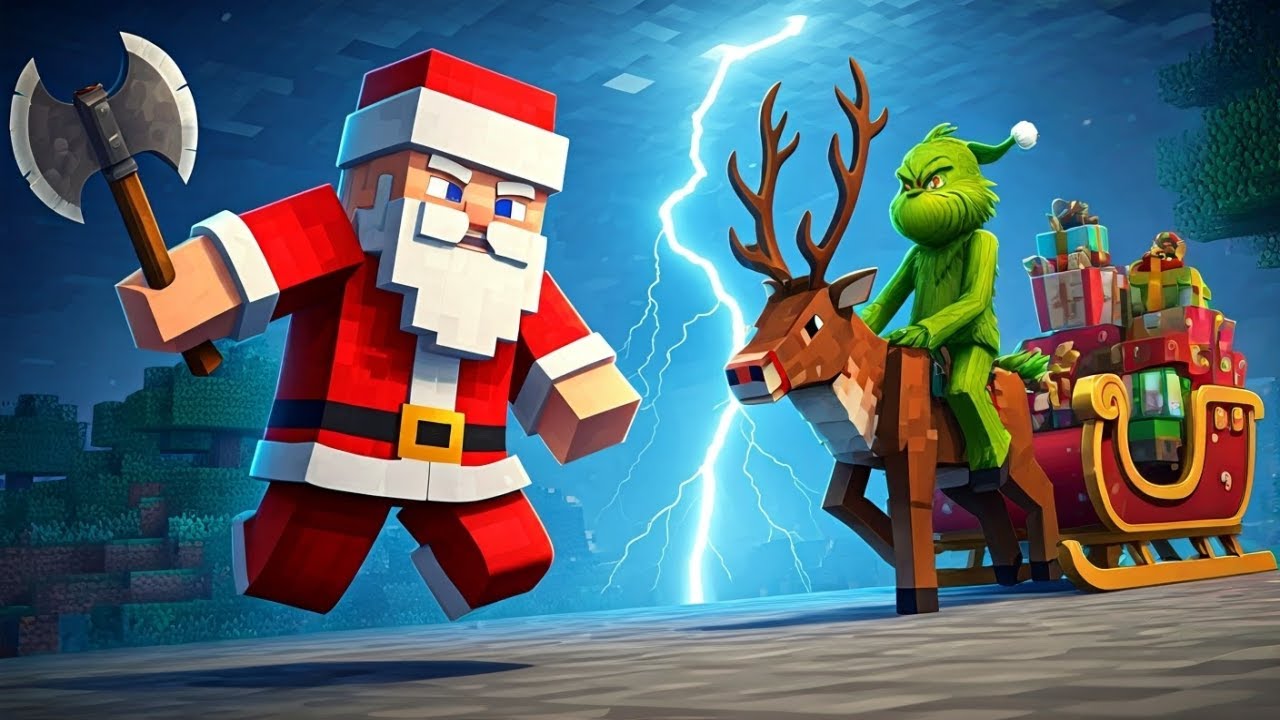 Grinch & Evil Santa Minecraft Mayhem MOD in Minecraft PE - YouTube