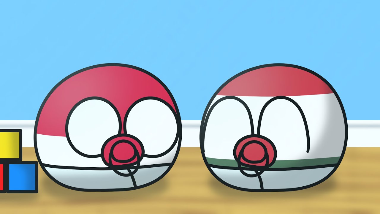 Baby Poland and Baby Hungary Speedpaint 🇵🇱🇭🇺 #countryballs #speedpaint ...