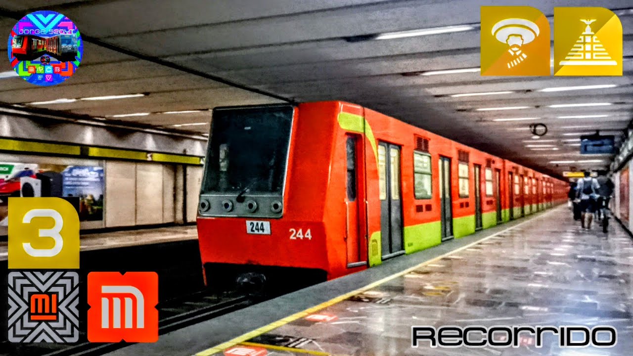 Metro CDMX Línea 3: De Zapata a La Raza [NM 79 M.0243/M.0244] - YouTube