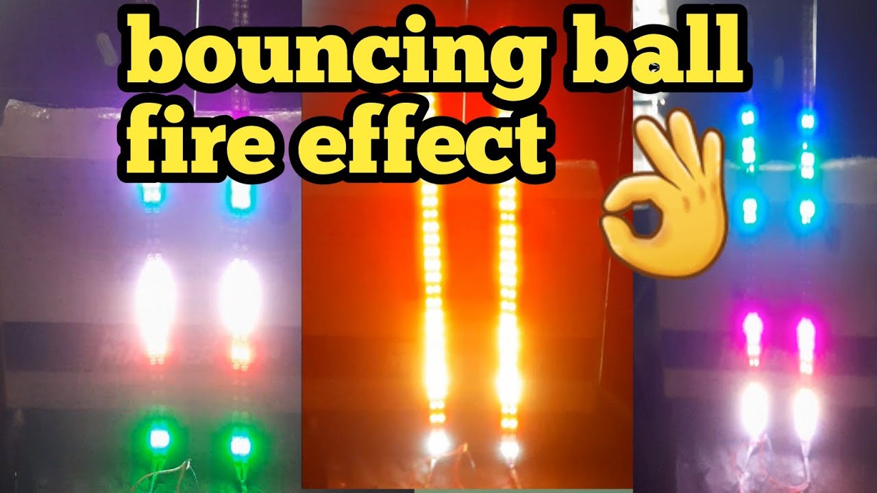 bouncing ball and fire effect - YouTube