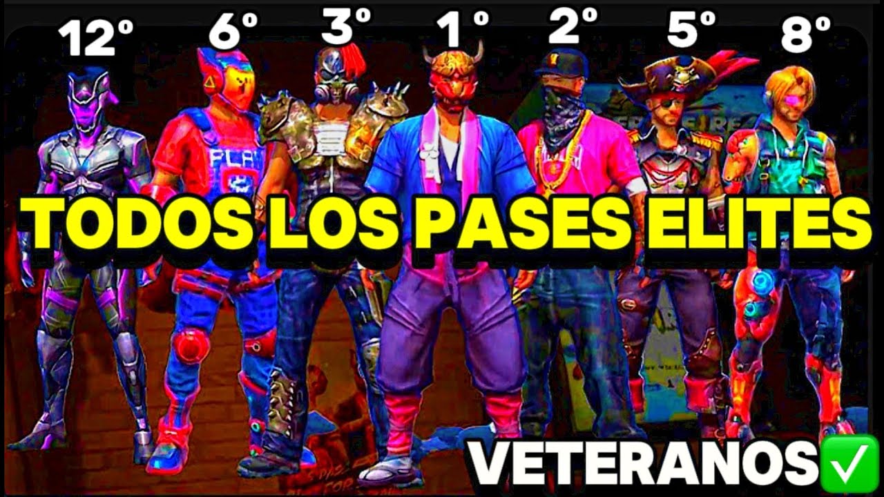 Estos son los PRIMEROS PASES VETERANOS de FREE FIRE - YouTube