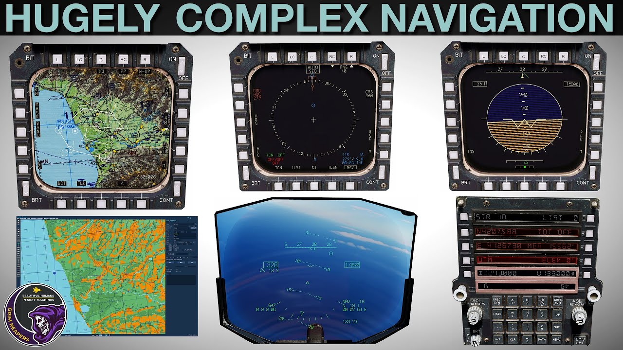 F-15E Navigation (NAV, GT, CRS, HDG, A/P, HSI, TSD, UFC, HUD, ADI ...