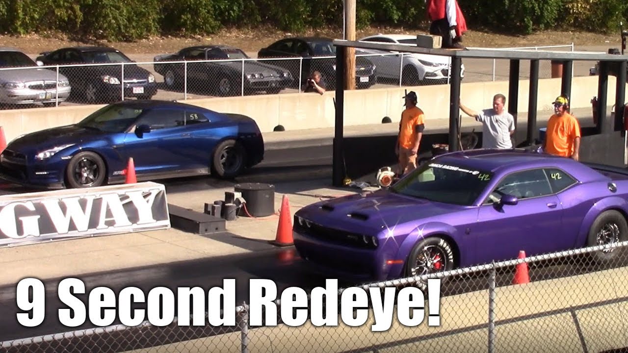 Challenger Hellcat Redeye vs GTR, Mustang GT & Turbo Olds Cutlass 1/4 ...