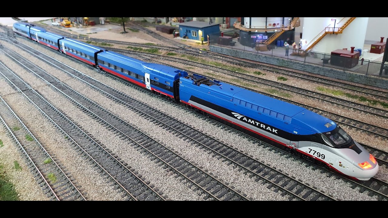 UNIQUE, custom painted, Amtrak Avelia Liberty high speed train 5 pcs ...