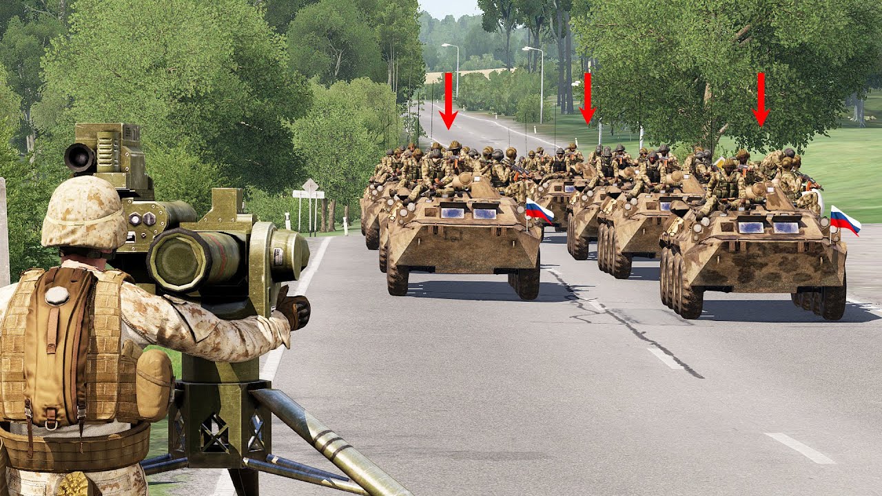 Russian Military convoy were ambushed: Missile Blows Up Whole convoy in ...