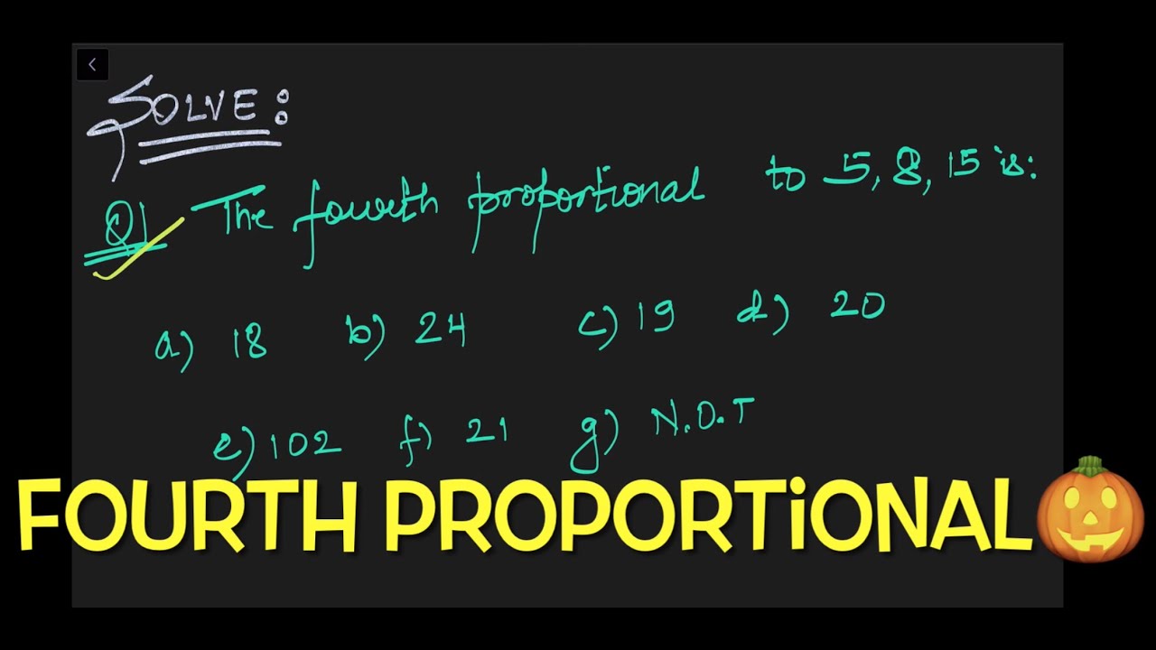 Find the Fourth Proportional 😵‍💫 (Ratio & Proportion) - YouTube