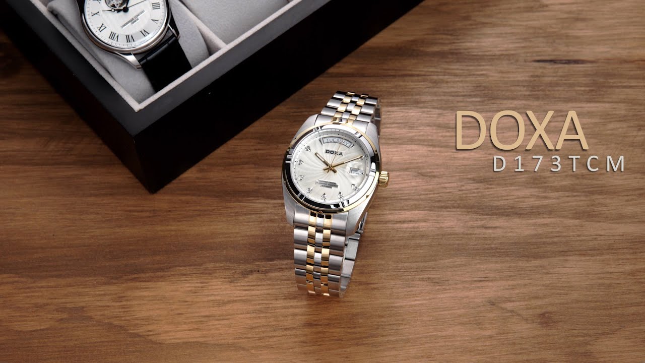 Review đồng hồ Doxa D173TCM đính kim cương trên mặt số. - YouTube