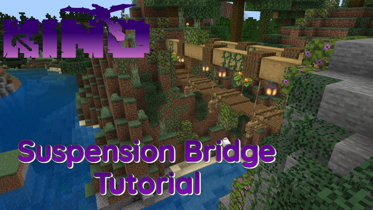 Suspension Bridge Tutorial- Minecraft - YouTube