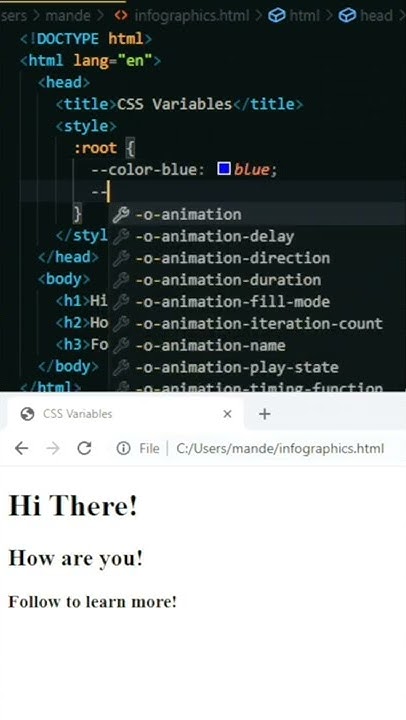 Using Css Variables Custom Css Properties Learn Html Css Js