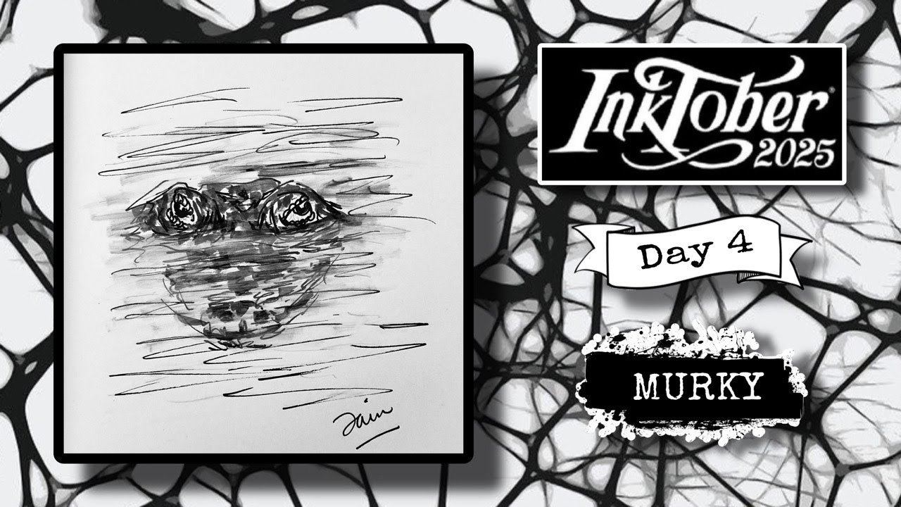 INKTOBER 2025, DAY 4 : MURKY #inktober #inktober2025 #inkart - YouTube