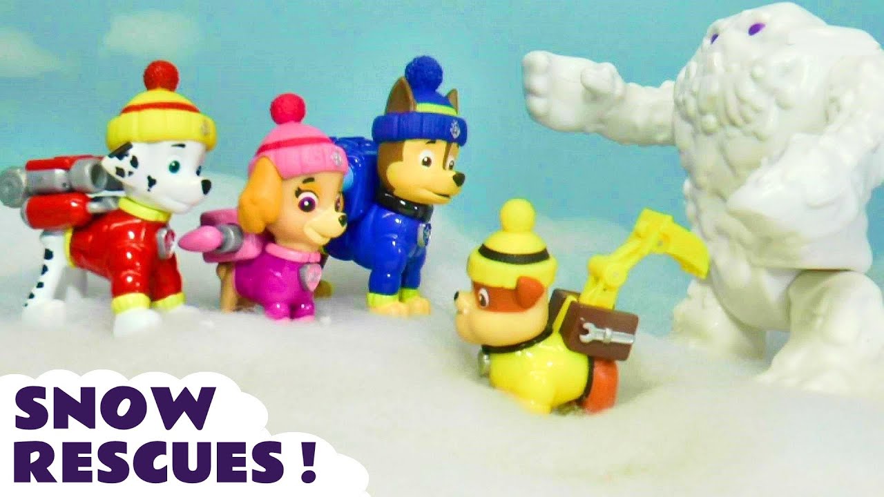 Toy Pup Snowman Rescue Story - YouTube