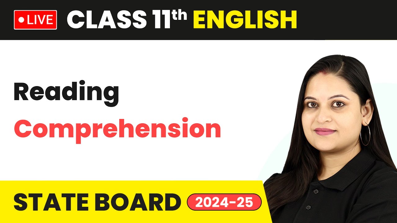 Reading Comprehension - Class 11 English | State Board 2024-25 #live ...