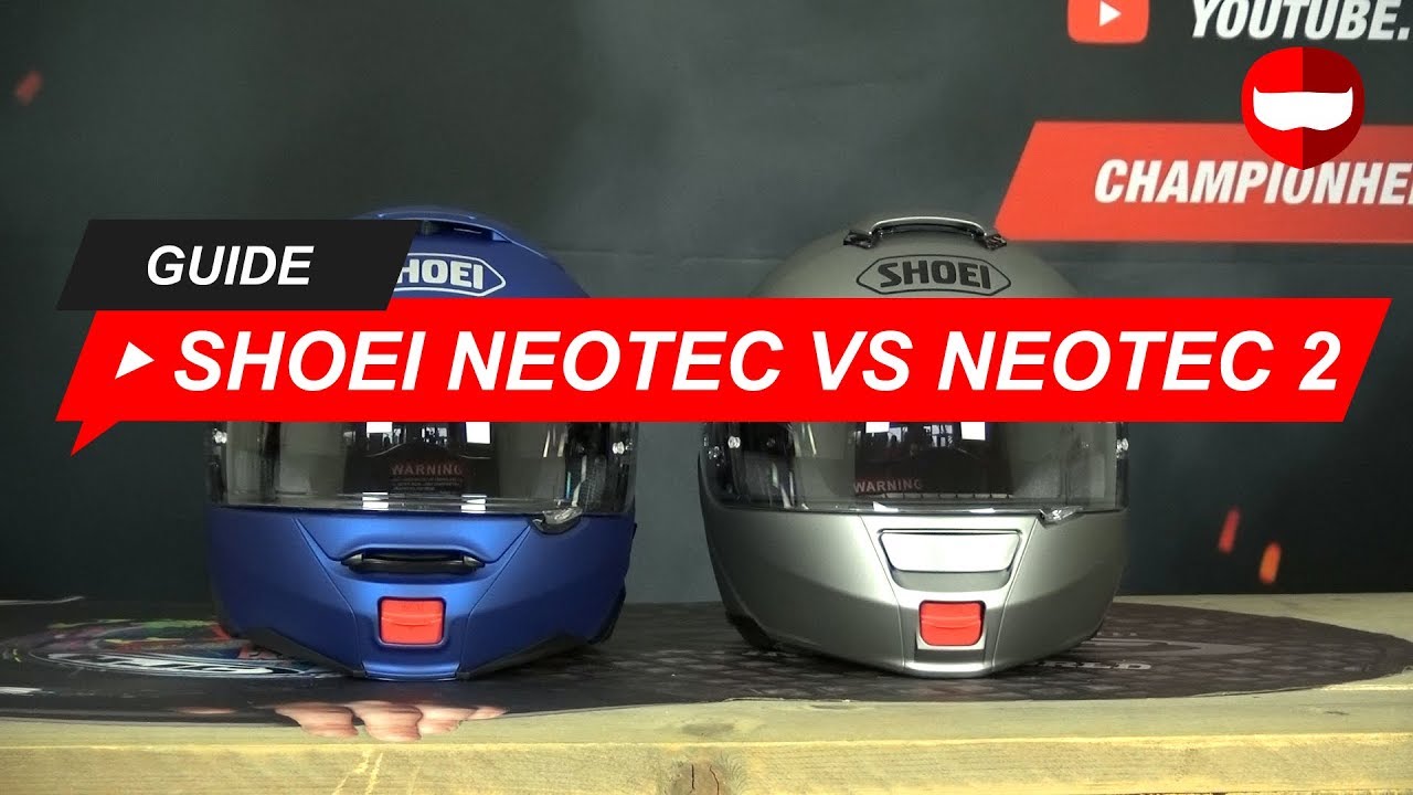 Shoei Neotec vs Neotec 2 Comparison Video Review - ChampionHelmets.com ...