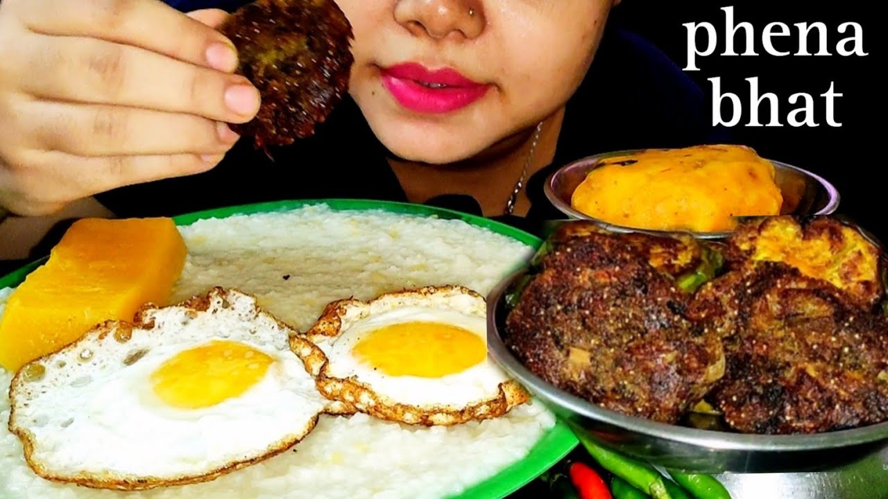 Eating phena bhat |Eating Indian food|eating show|big bites - YouTube