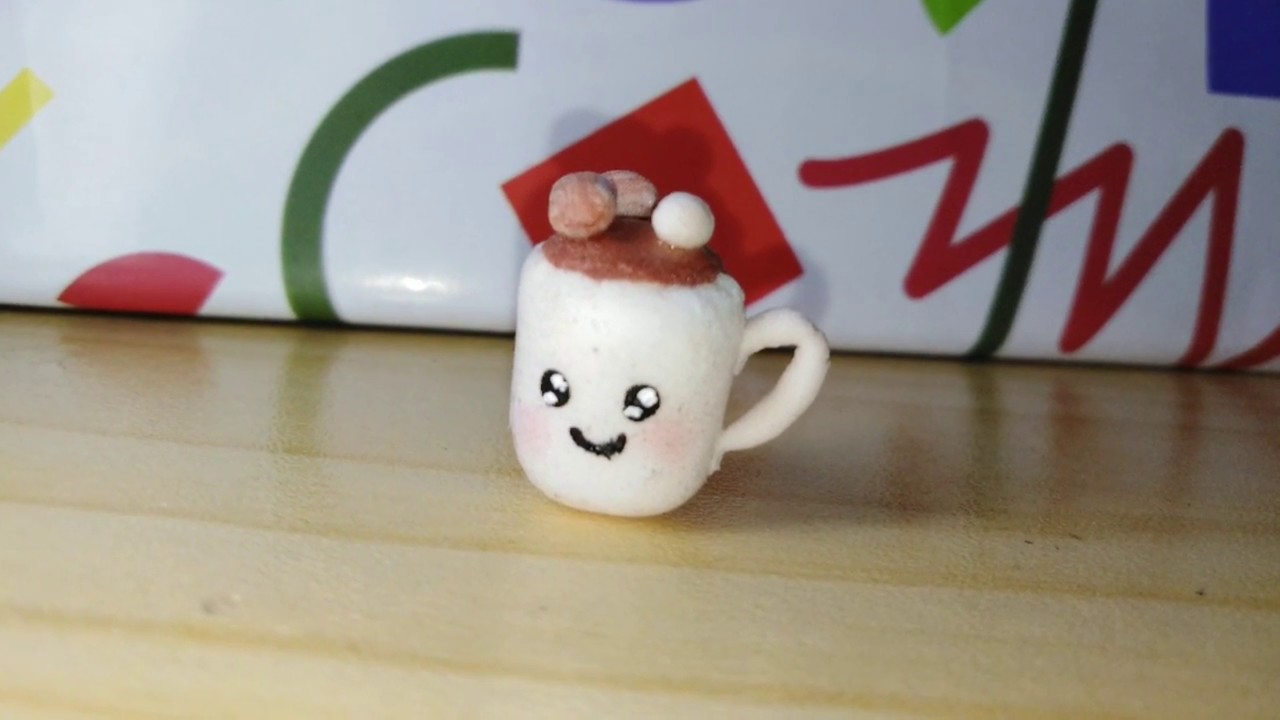 DIY Hot Chocolate Clay Charm |Air Dry Clay Tutorial| - YouTube