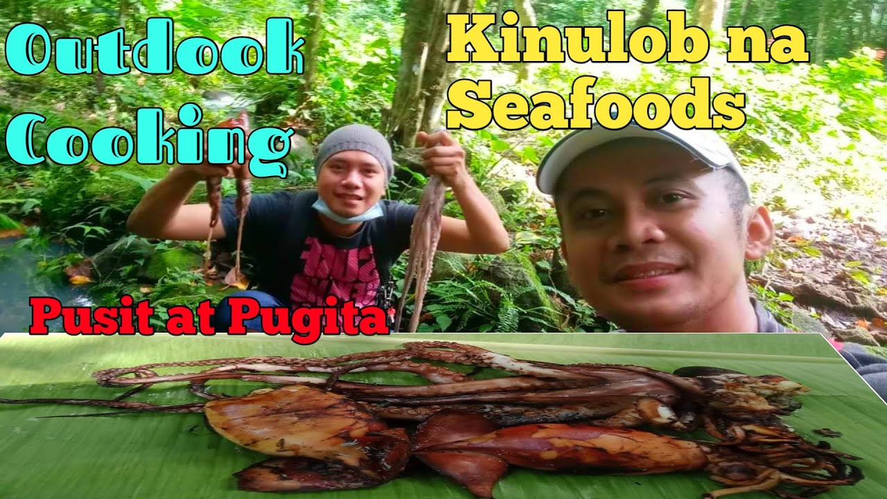 Outdoor Cooking / Kinulob na Seafood Pugita at Pusit - YouTube