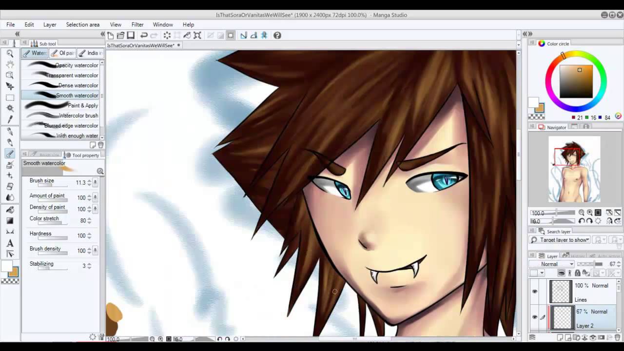Ice-Vampire Sora (Speedpaint) - YouTube