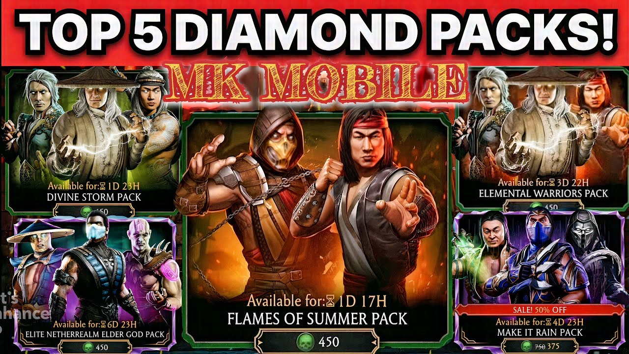 Top 5 diamond packs in the game | mk mobile - YouTube