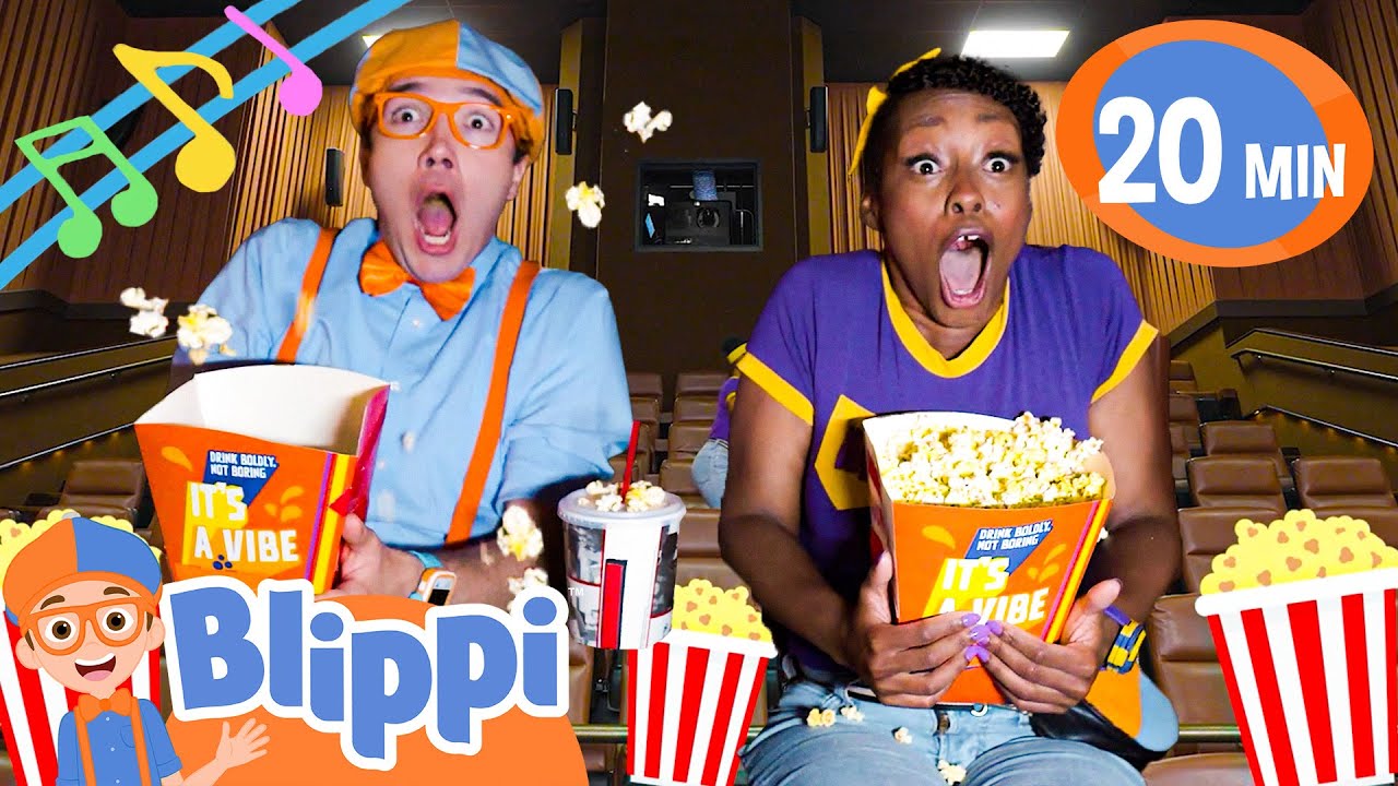 At The Movies with Blippi! | Blippi Music for Kids | Songs and Cartoons ...