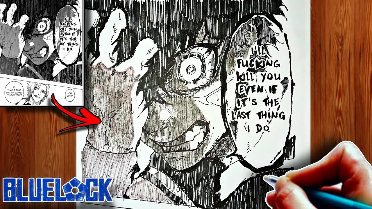 How to Draw Isagi's Rage, Ch 185 | Blue Lock | ブルーロック | Step-by-Step ...