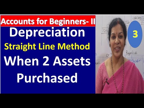 3. Depreciation - Straight Line Method - When 2 Assets Purchased - YouTube