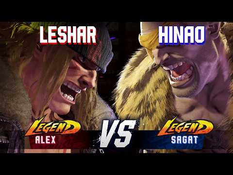 SF6 ▰ LESHAR (Alex) vs HINAO (Sagat) ▰ High Level Gameplay