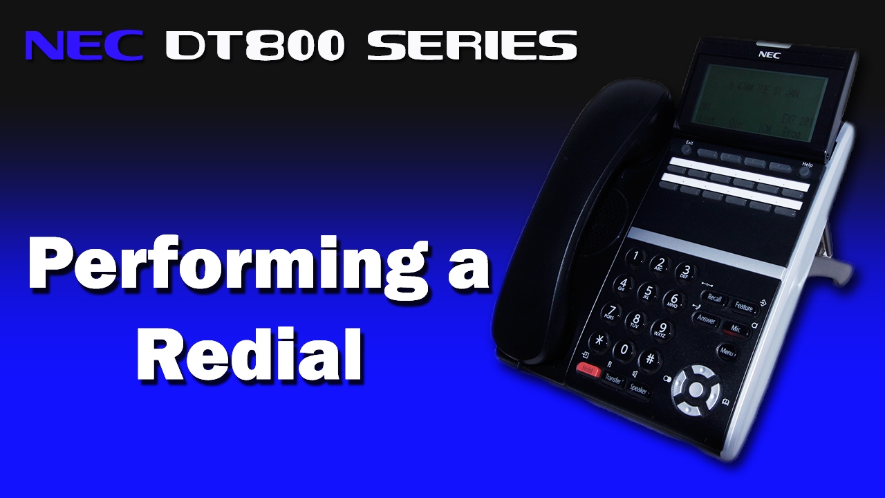 NEC DT800 Series | Performing a Redial | MF Telecom Services - YouTube