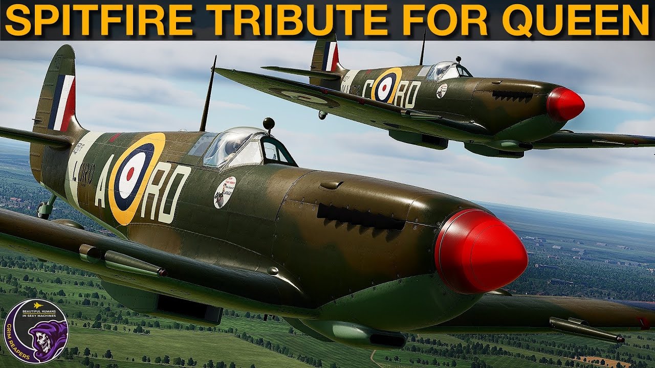 Battle Of Britain Spitfire Formation - Queen Elizabeth II Tribute (Vid ...