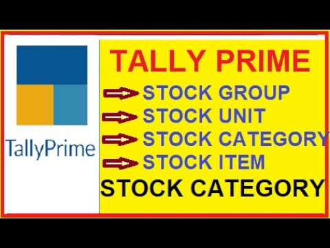 How to Create Stock Item | Group | Stock Category | Stock Unit In Tally ...