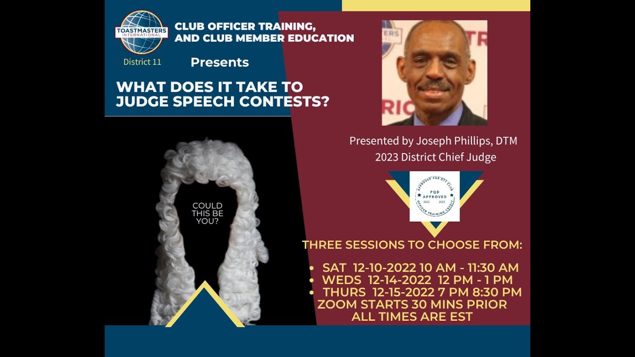 Judge Training for Speech Contests - YouTube
