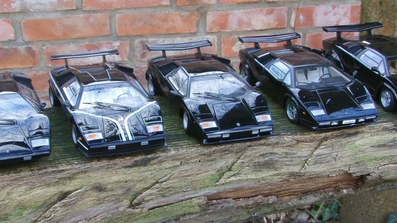 5 schwarze Lamborghini countach Kyosho Autoart - YouTube
